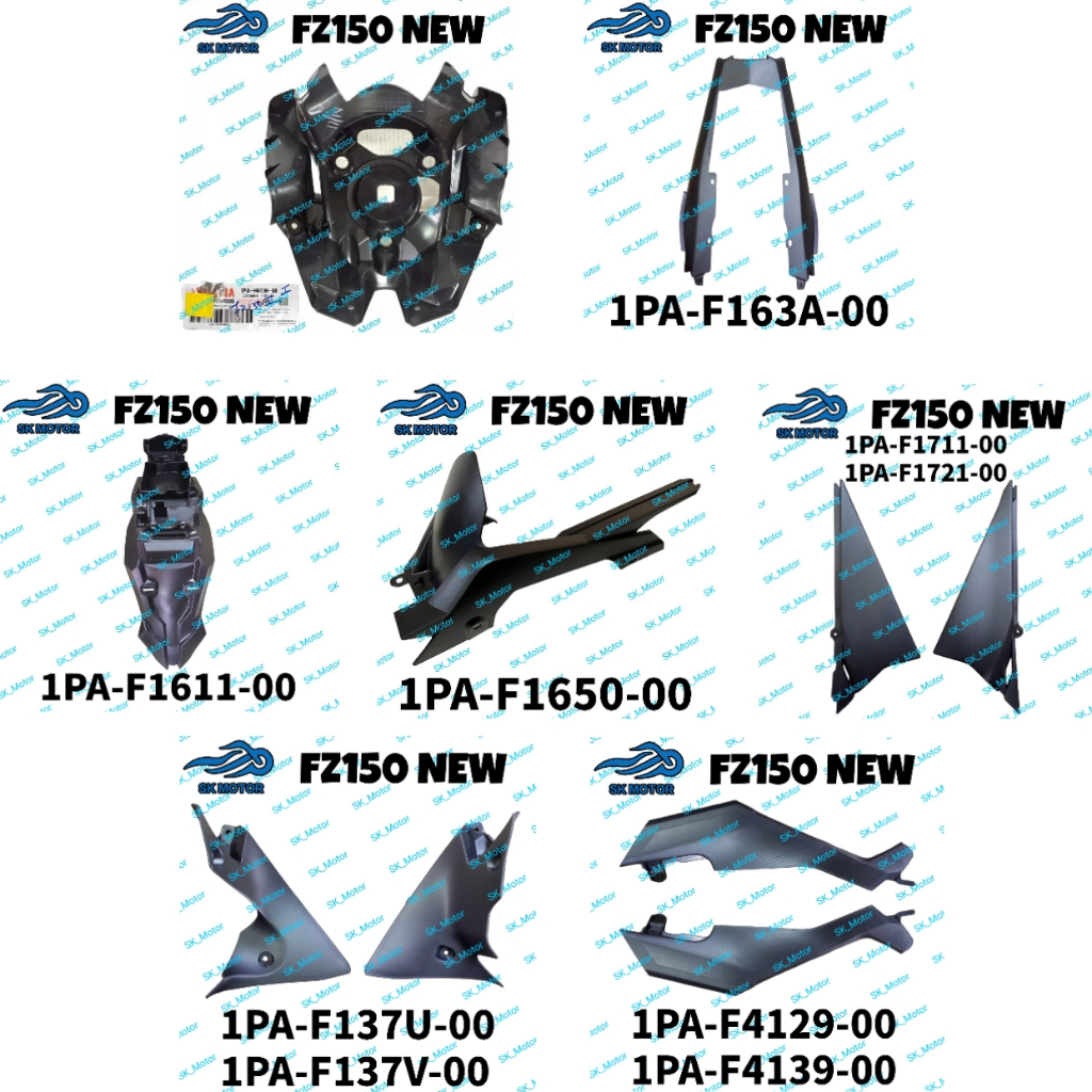 Yamaha FZ150 FZ 150 i NEW V2 V3 Original Inner Cover Rear Fender Kaver ...