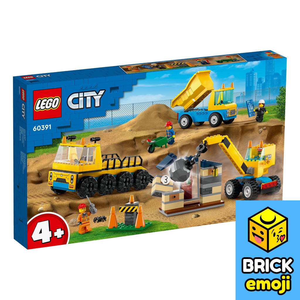 LEGO 60391 City Construction Trucks and Wrecking Ball Crane | Shopee ...