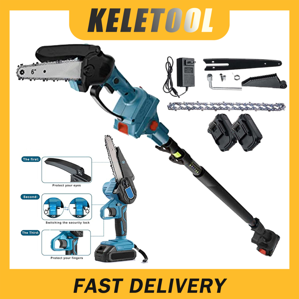 electric chainsaw Telescoping pole Pruning chain saw battery chainsaw ...