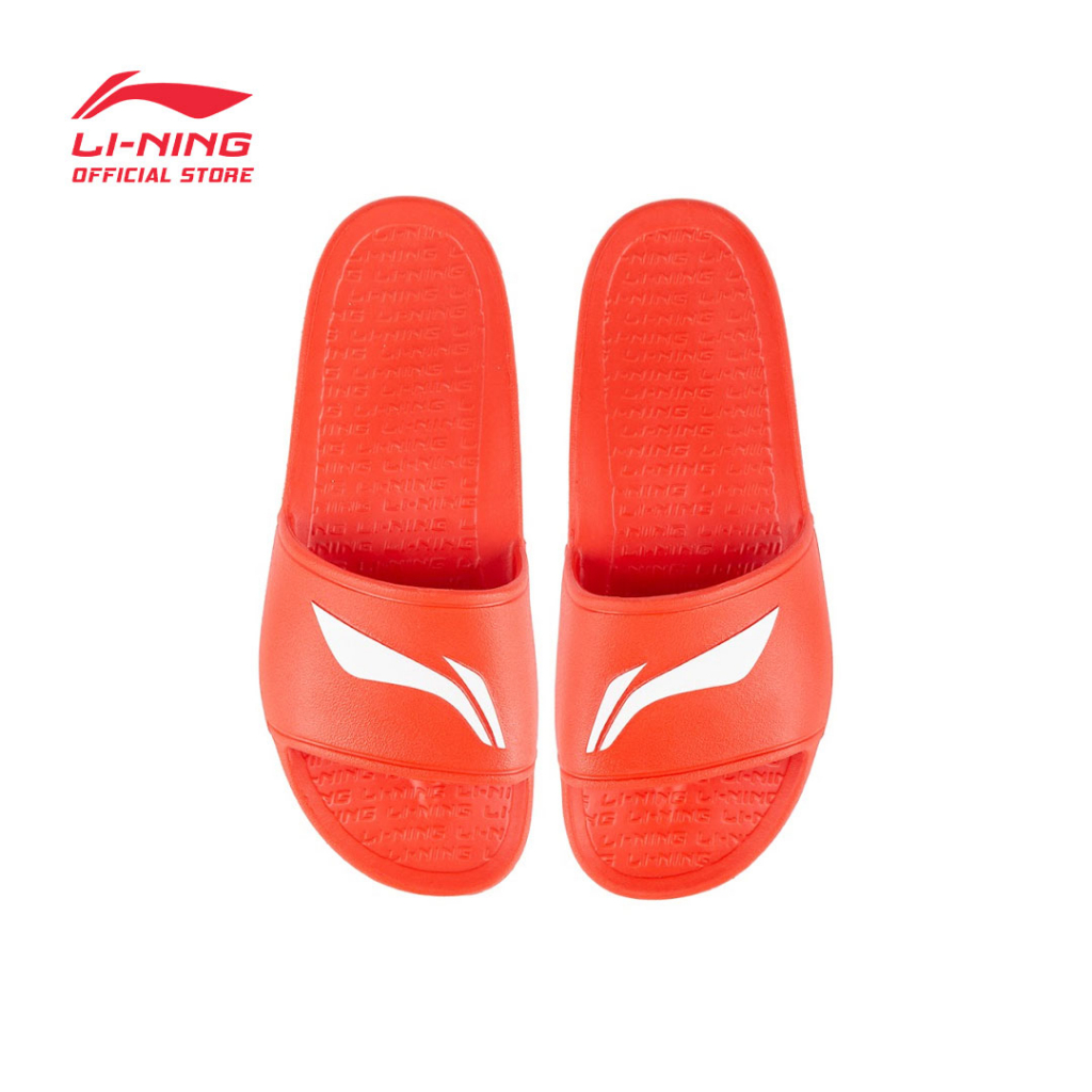 LI-NING OFF COURT BADMINTON SLIPPERS - RED/WHITE - AYCT001-3 | Shopee ...