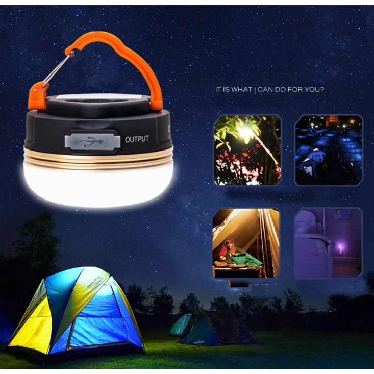 Battery LED Camping Light Outdoor Hiking Night Hanging Tent Lamp with ...