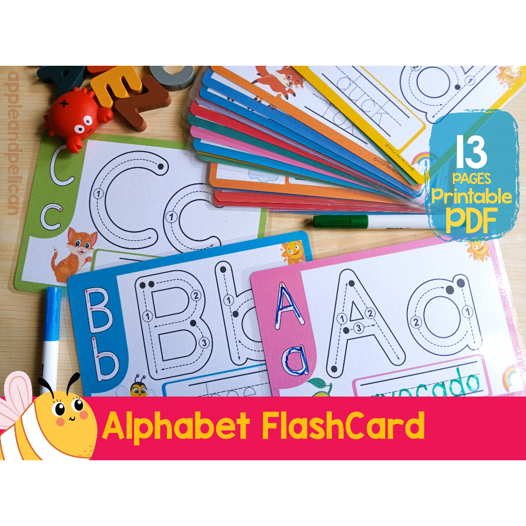 Alphabet Flash cards, Tracing Cards, ABC Cards, Alphabet Play Dough ...