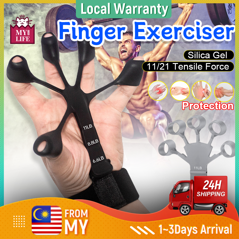 Finger Gripper Gripster Silicone Finger Exerciser Trainer with 6 ...
