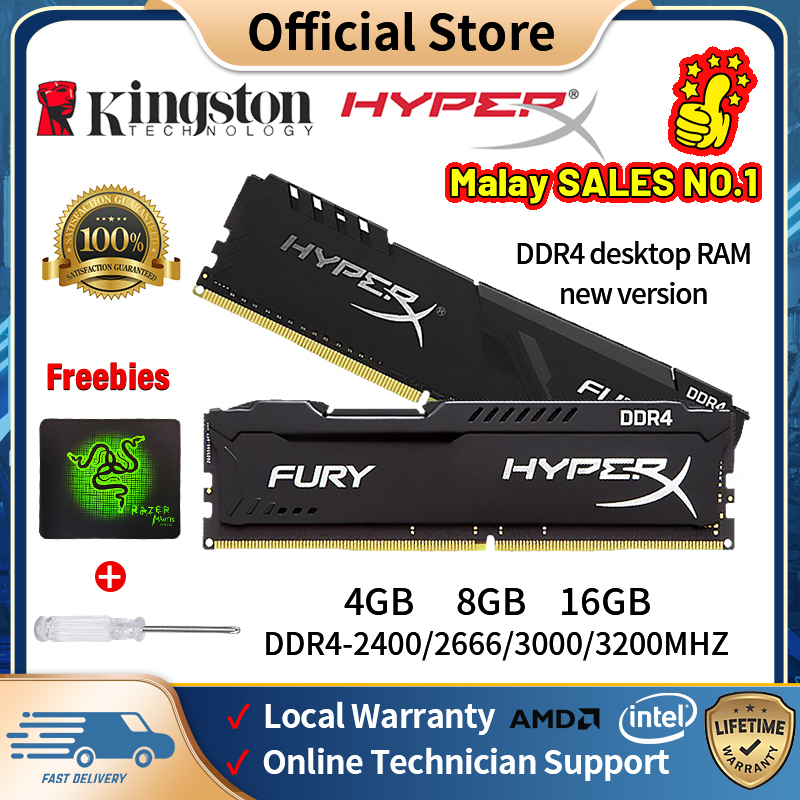 【Penjual Tempatan】DDR4 RAM HyperX FURY/Beast 4GB 8GB 16GB DDR4 2400 ...