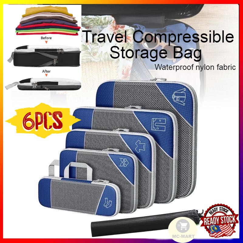 6Pcs Set Extra Large/Travel Compression Storage Waterproof Nylon ...