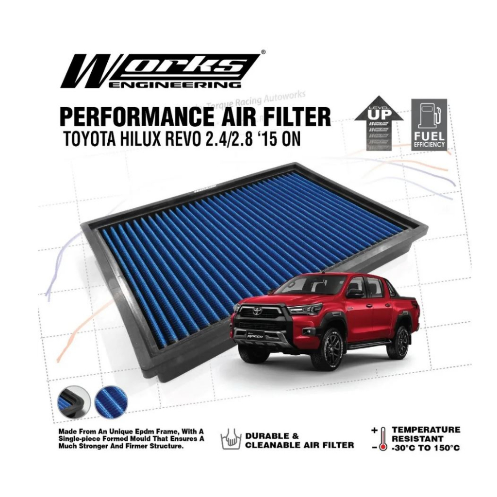 Toyota Hilux Revo Rocco Rogue 2015 Works Engineering Drop In Air Filter ...