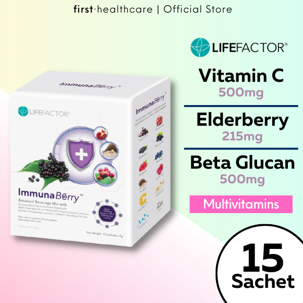[READY STOCK!] Life Factor Immunaberry Immune Support Respiratory Health Elderberry Beta Glucan ...