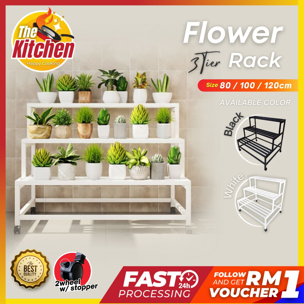 3 Tier Flower Rack Plant Rack Steel Multi Layer Rack Outdoor Steel Rack ...