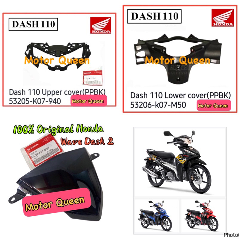 Visor / Inner Handle Cover Honda Wave Dash 110 Fi 100% Honda Original Windshield / Handle Upper ...