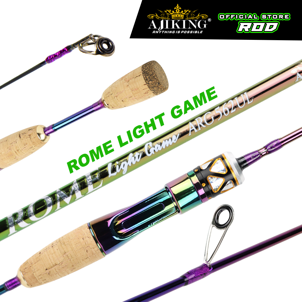 Ajiking Rome Light Game Spinning Ultra-Light Fishing Rod (5'6ft/6'6ft) | Shopee Malaysia