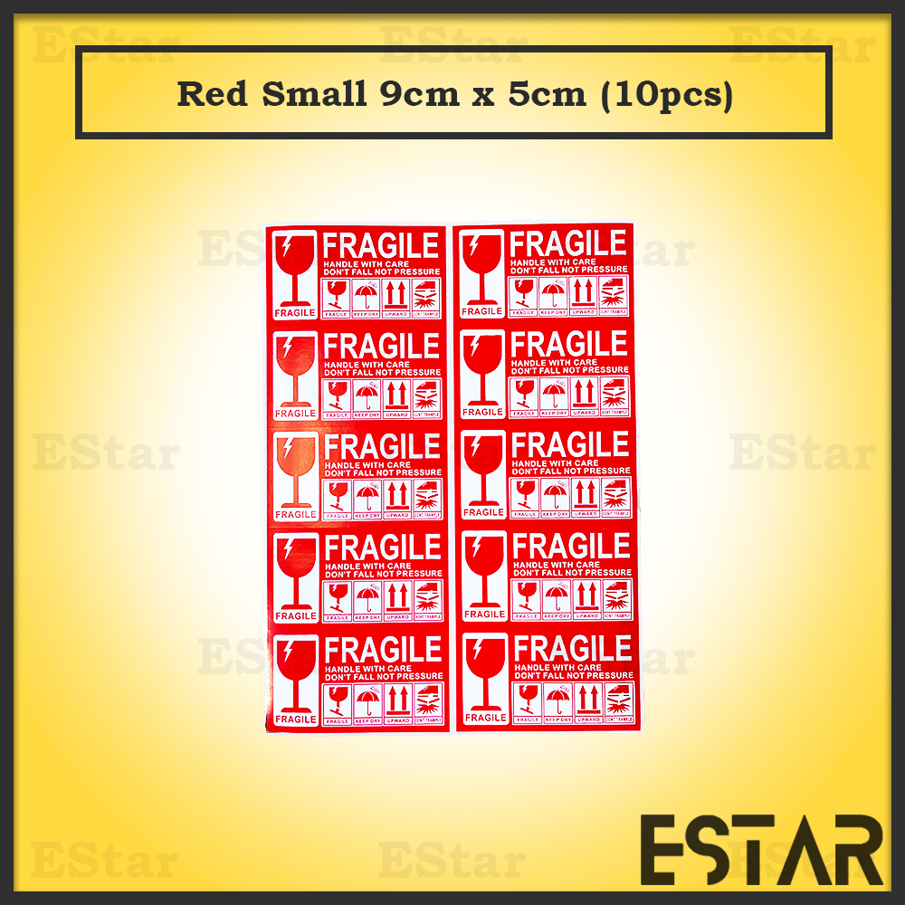 Fragile Sticker Label Handle With Care Mudah Pecah Warning Label Aceve