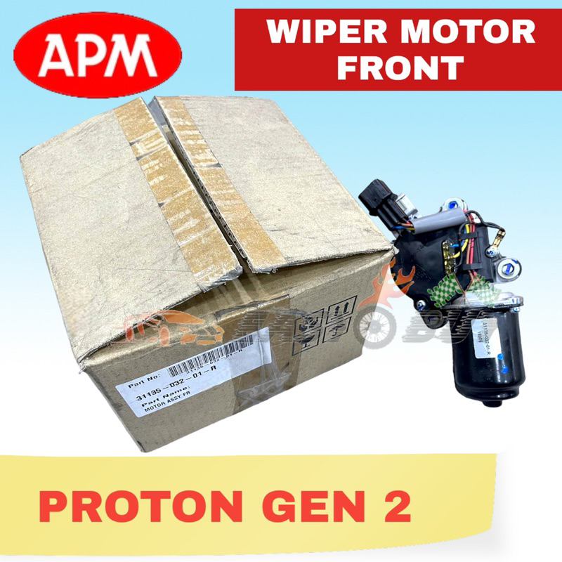 100% ORIGNAL APM WIPER MOTOR (FRONT DEPAN) - PROTON GEN 2 GEN2 GEN-2 ...