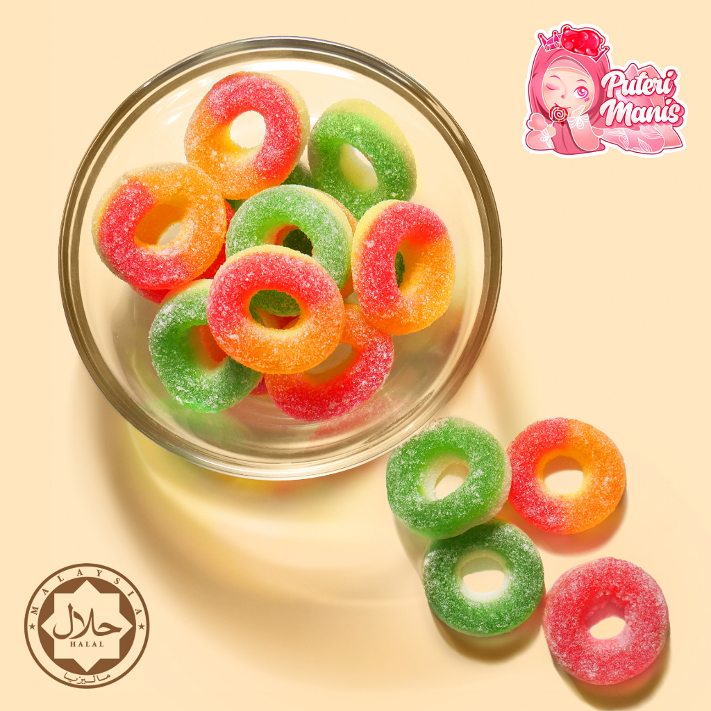 Bebeto Sour Mix Rings Soft Candy 100g/ 200g/ 1kg | Halal Certified by ...