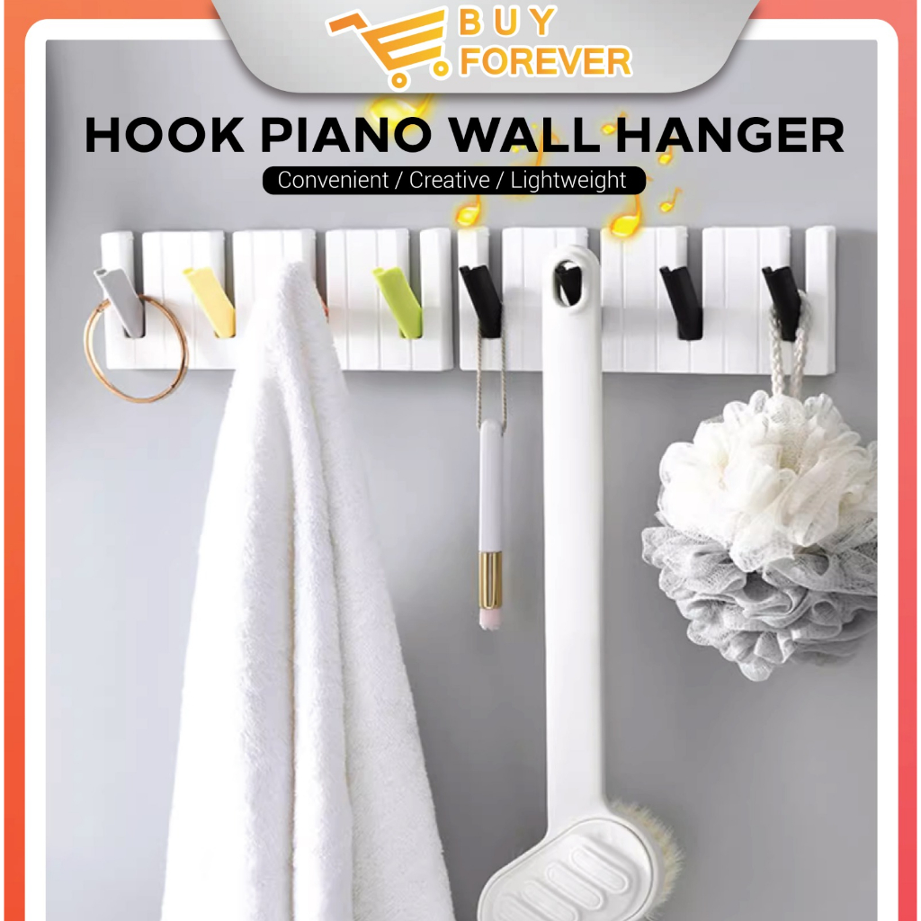 Piano hook creative wall hanger wall rack door porch key decorative key ...