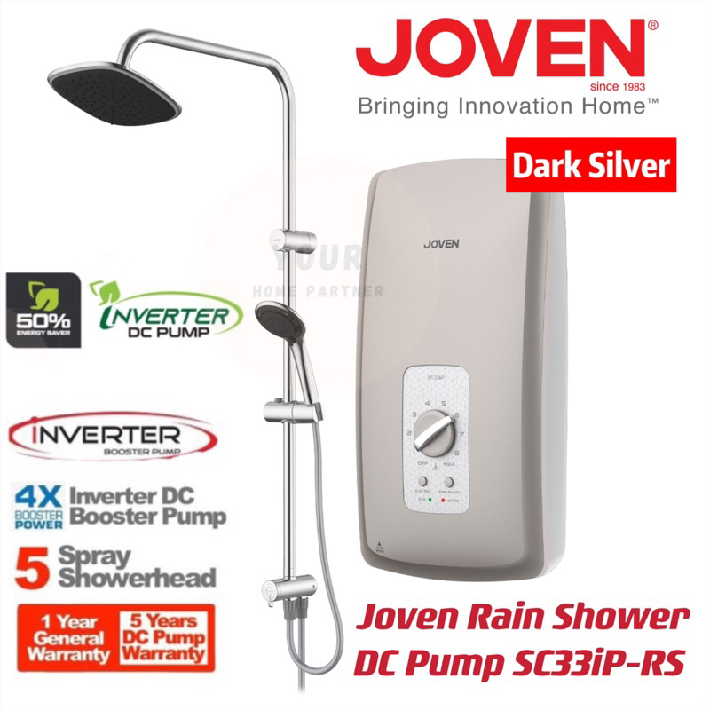 Joven Rain Shower DC Pump Silent Inverter Instant Water Heater SC33iP-RS | Shopee Malaysia
