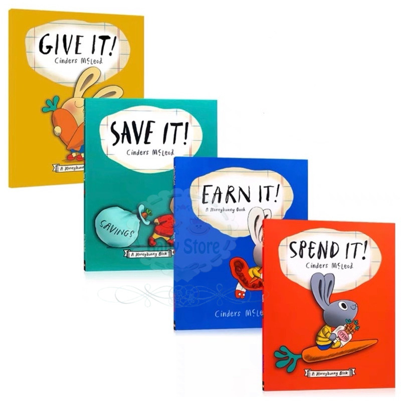 Money bunny Give it Save it Earn it Spend it money concept series ...