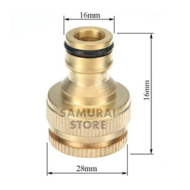 (1/2" & 3/4") ABS 2 in 1 Brass Tap Hose Connector Garden Water Pipe ...