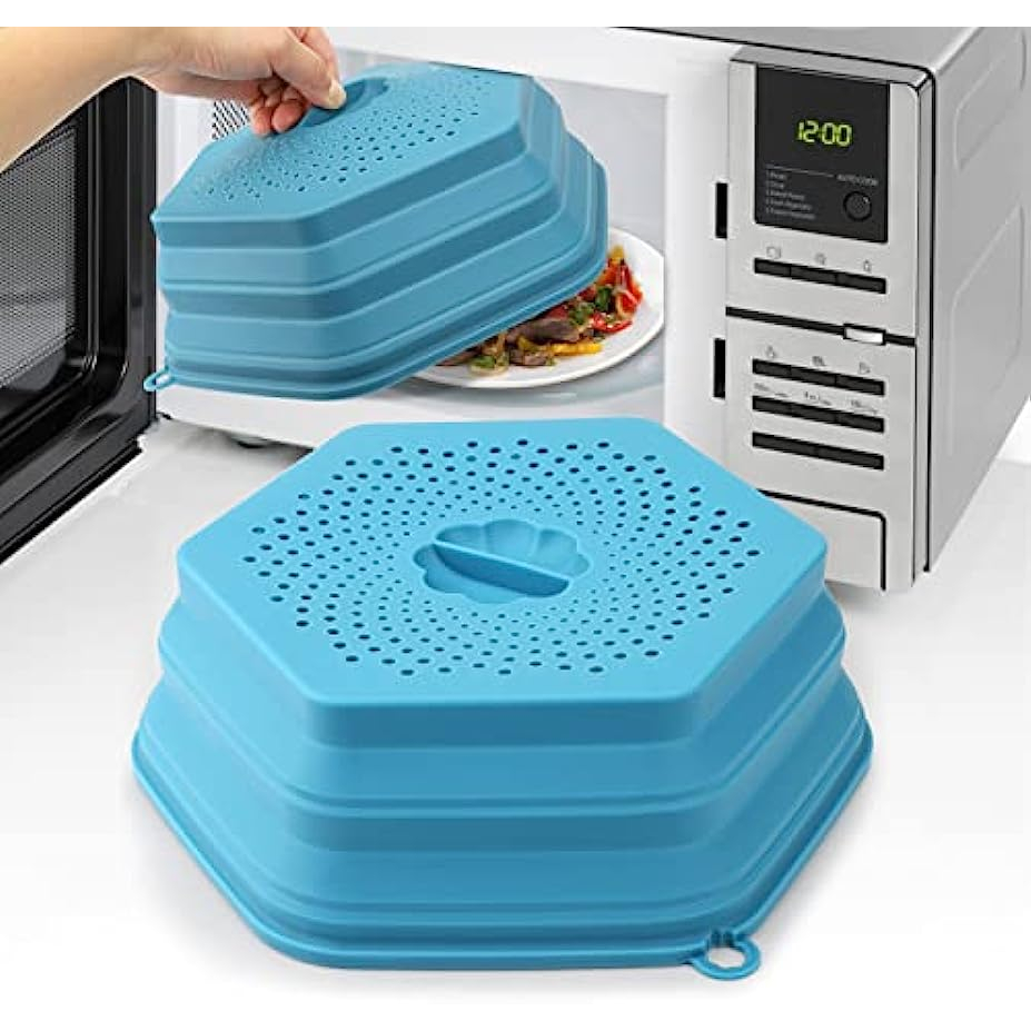 Silicone Microwave Cover for Food Splatter, Collapsible Microwave Plate ...