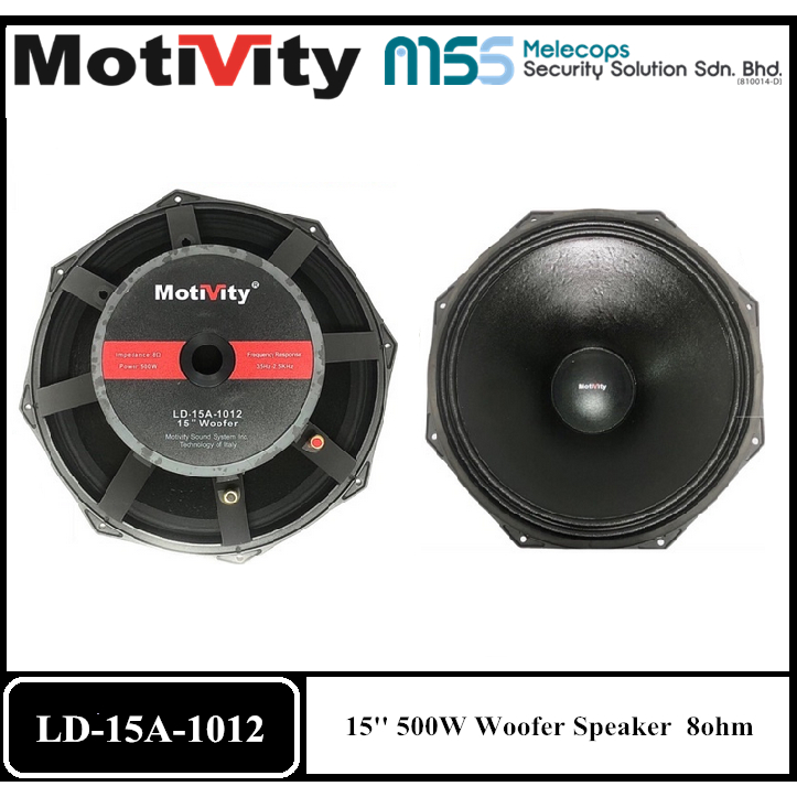 MOTIVITY LD-15A-1012 15'' 500W Woofer Speaker 8ohm (1 Unit) | Shopee ...