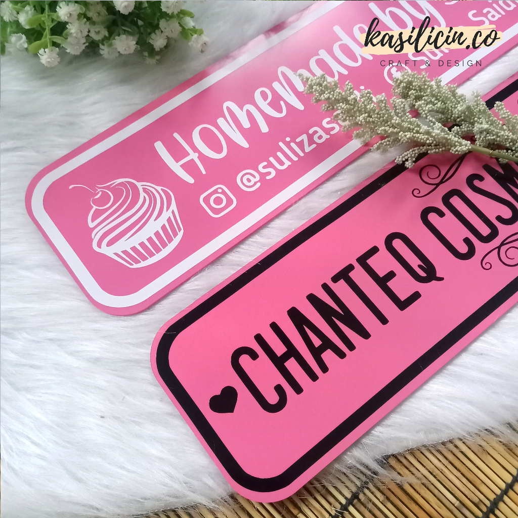 [ PART 2 | PINK EDITION ] PLATE NAMA CUSTOM | SIGNAGE | PAPAN NAMA WALL ...