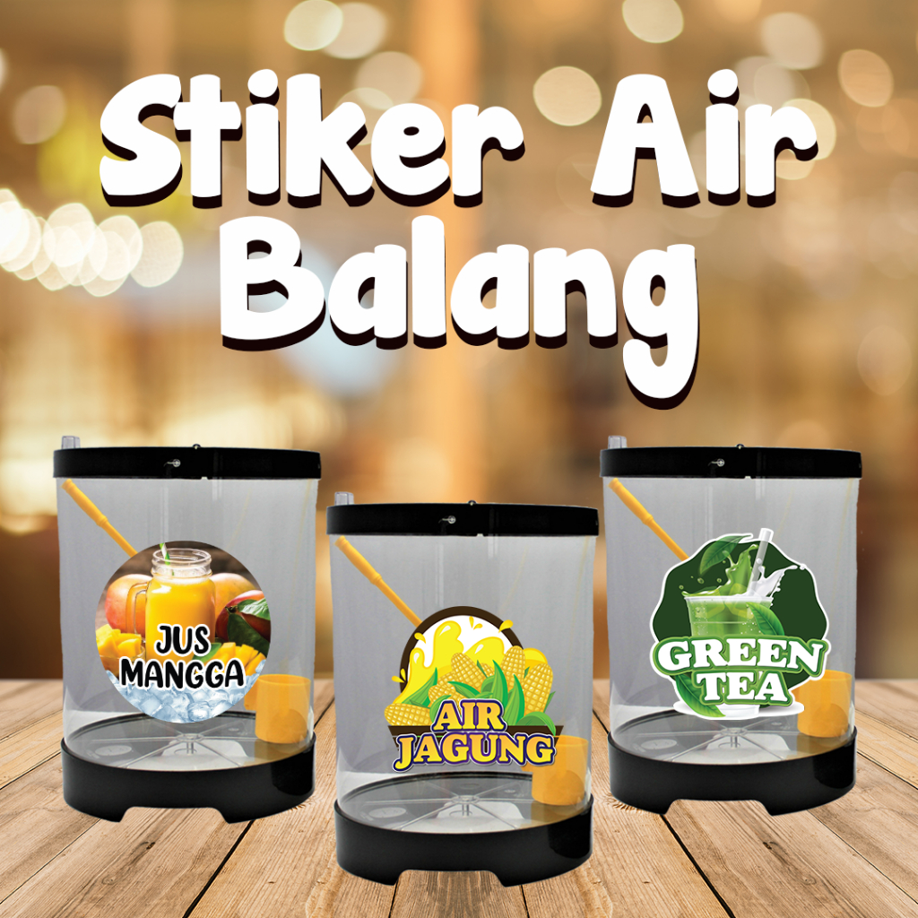Stiker Air Balang PVC & Transparent Ready made / Tahan Lasak / Kalis ...