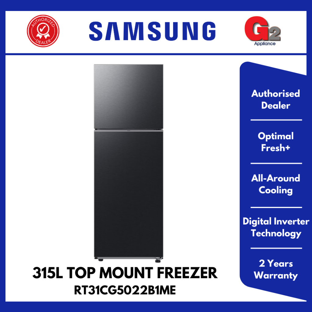 SAMSUNG TOP MOUNT FREEZER 315L REFRIGERATOR RT31CG5022B1ME [READY STOCK]-SAMSUNG WARRANTY ...