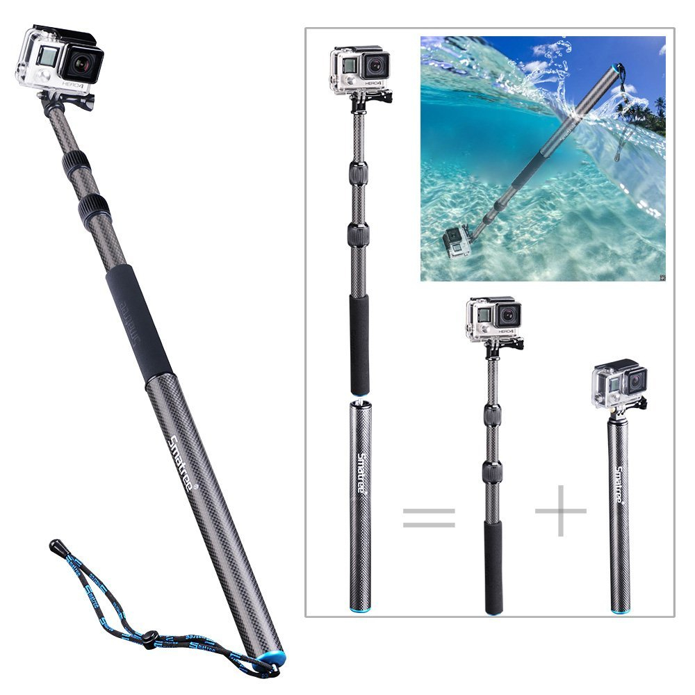 Smatree SmaPole S3C Carbon Fiber Detachable Extendable Floating Pole ...