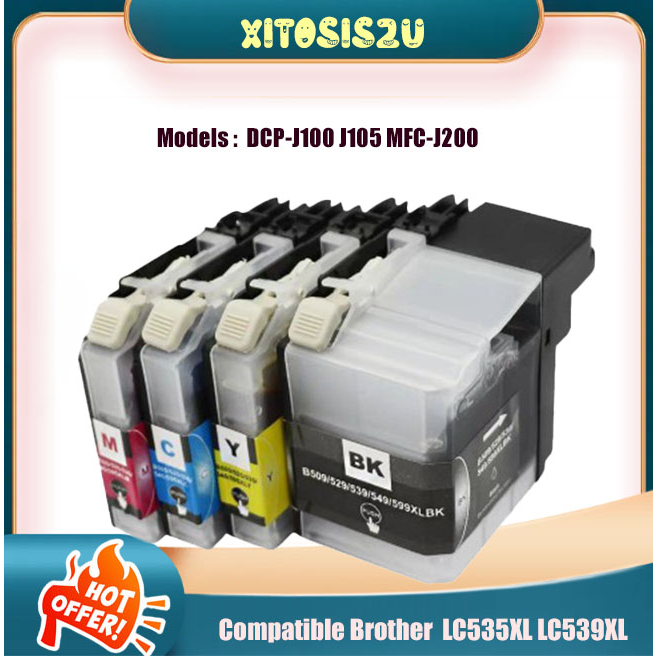 LC535 LC539XL Ink Cartridge for Brother DCP-J100 J105 MFC-J200 ...