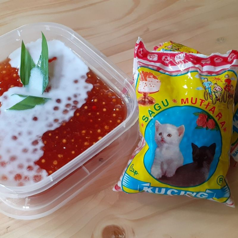 SAGU MUTIARA CAP KUCING [ 100 gram ] BAHAN BAKI UNTUK BIKIN BUBUR ...
