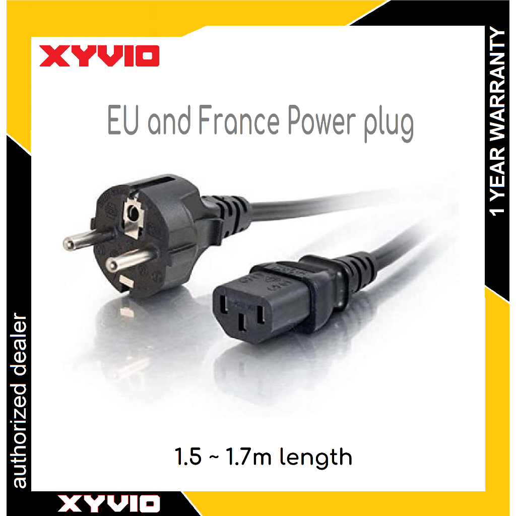 2pin 1.7M Europe and France travel Power cord | Shopee Malaysia