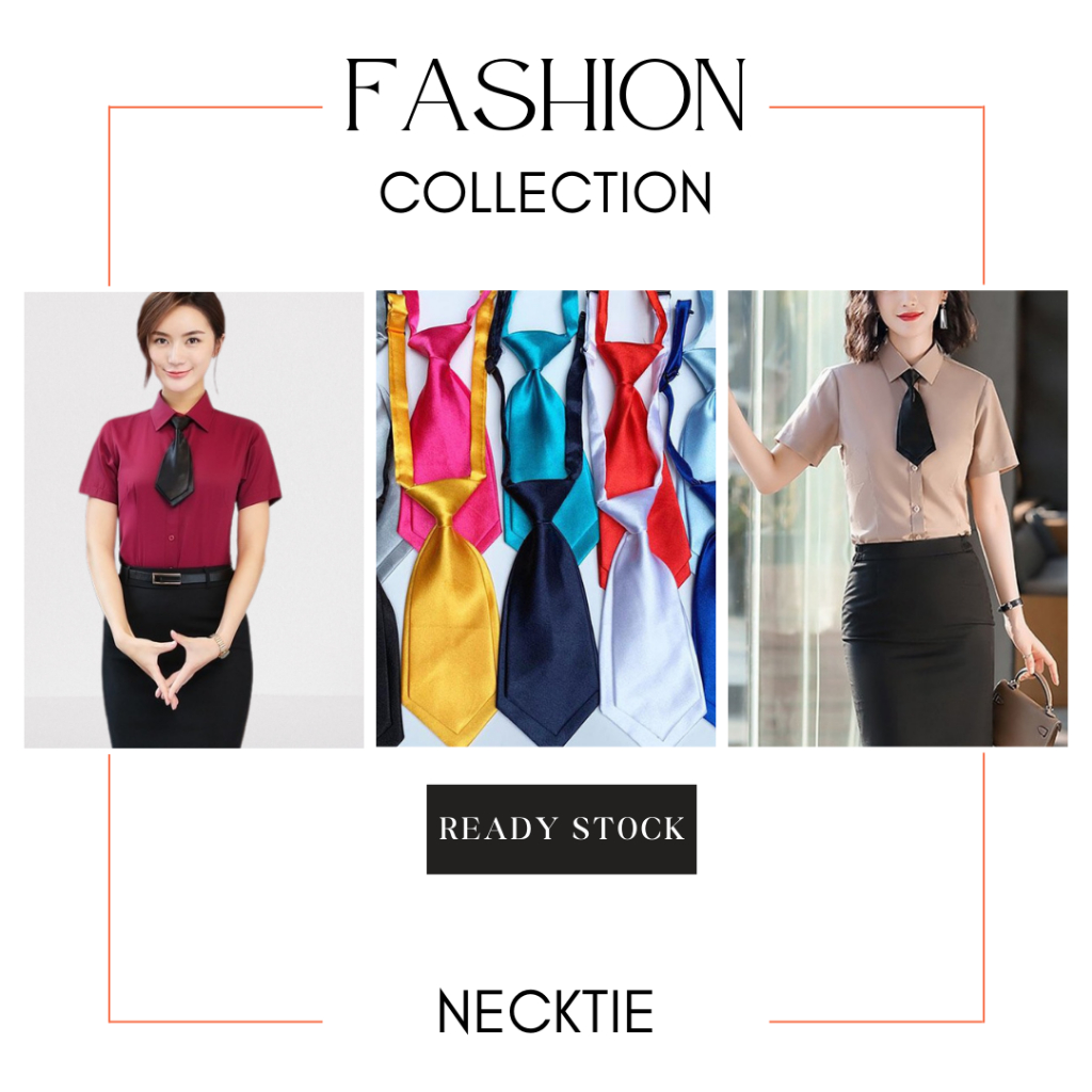 Korean Style Double Piece Ladies Small Necktie Women Tali Leher Kecil ...
