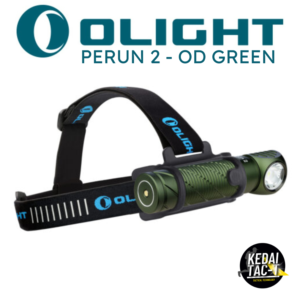 Olight PERUN 2 OD GREEN / BLACK / ORANGE LIMITED EDITION Headlamp ...