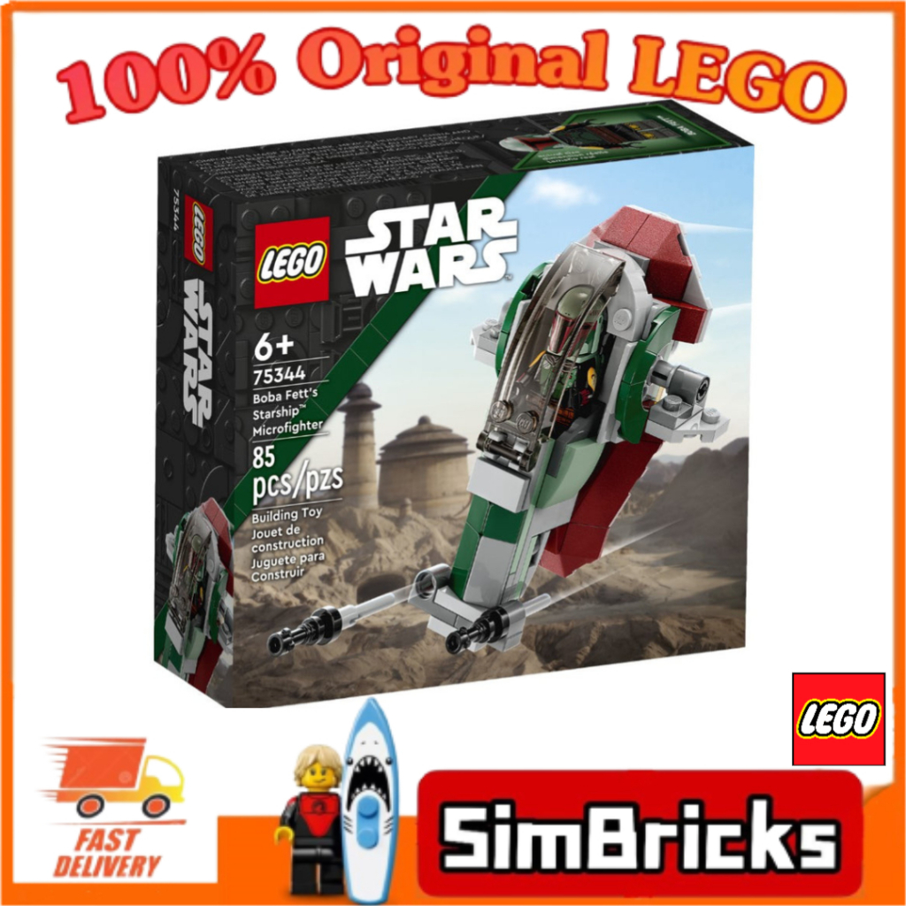 (SimBricks) (Dented Box) LEGO 75344 Star Wars Boba Fett’s Starship ...
