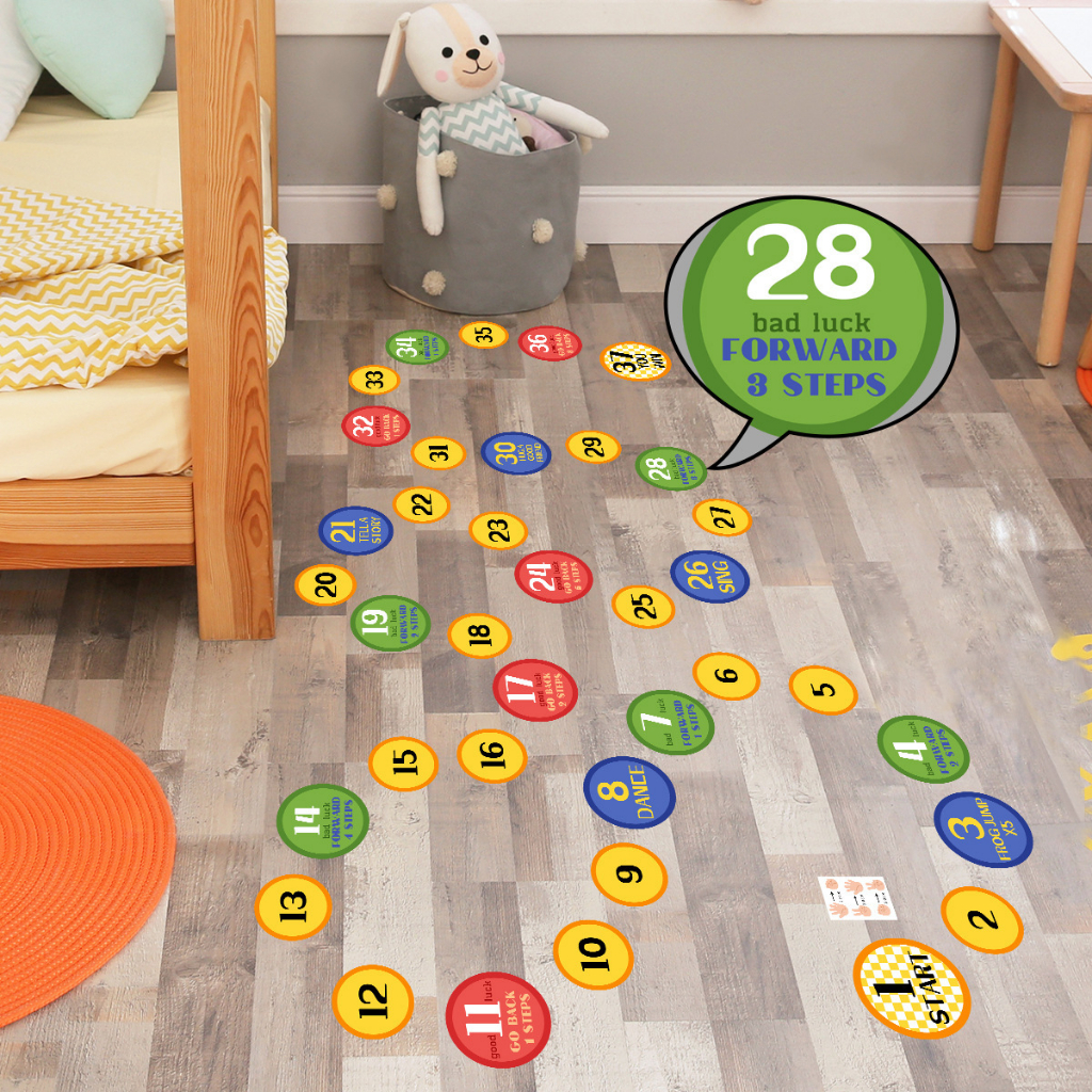 Classroom Floor Stickers, Multicolor Classroom Spots Floor Sticker ...