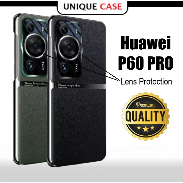 Huawei P60 PRO Fashion Design PU Leather Case Fully Lens Protection ...