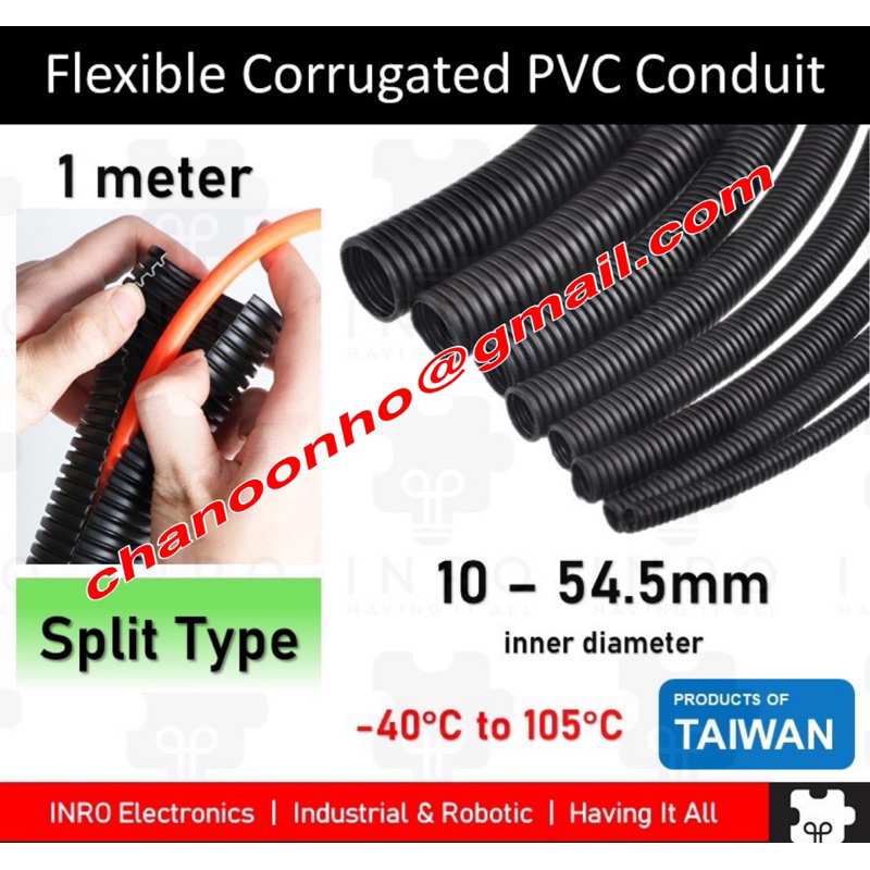 Flexible Corrugated PVC Conduit (Split / Buka), Automotive Wire Conduit ...
