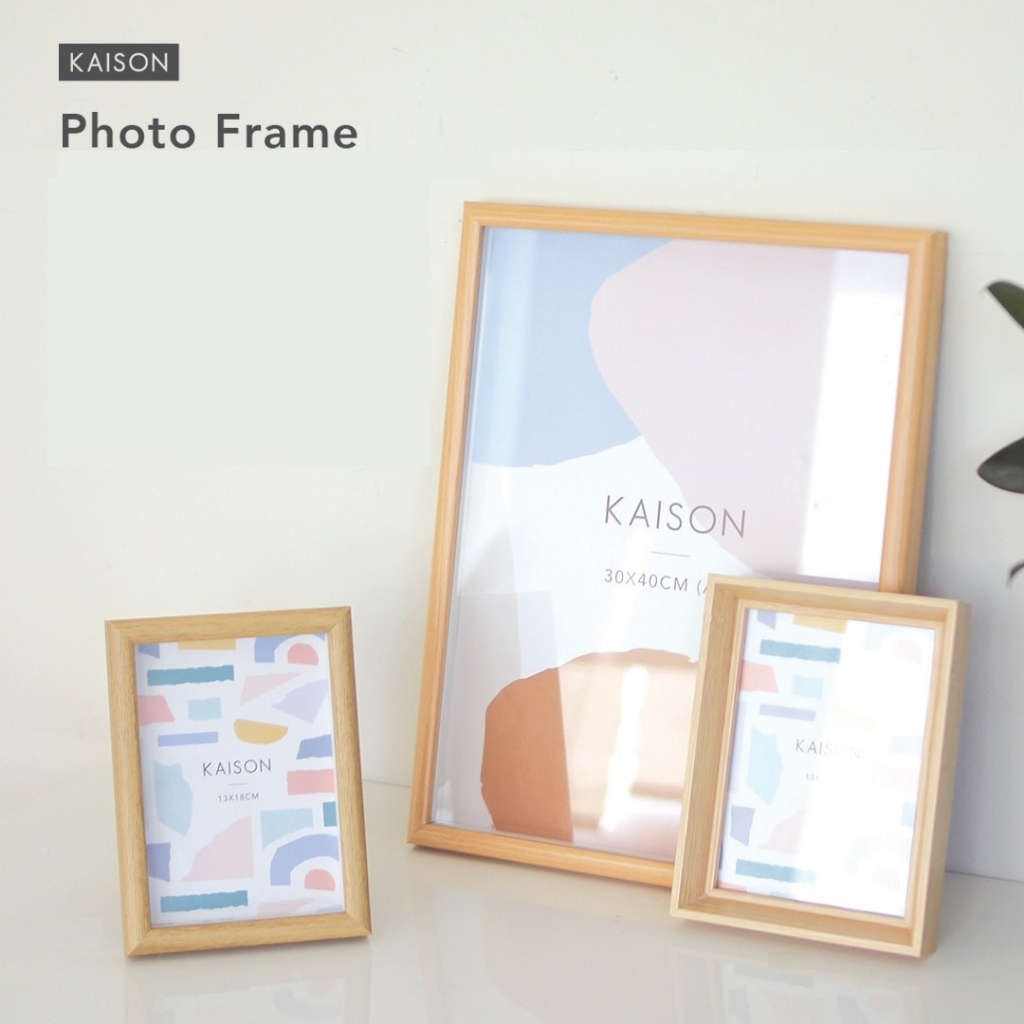 KAISON Solid Wood Medium Small Photo Frame / Bingkai Gambar Kayu Besar ...