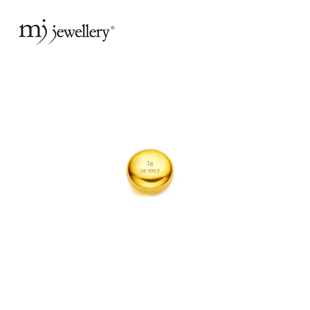 MJ Jewellery 999.9/24K Pure Gold Gold Bean / 金豆- GB004 | Shopee Malaysia
