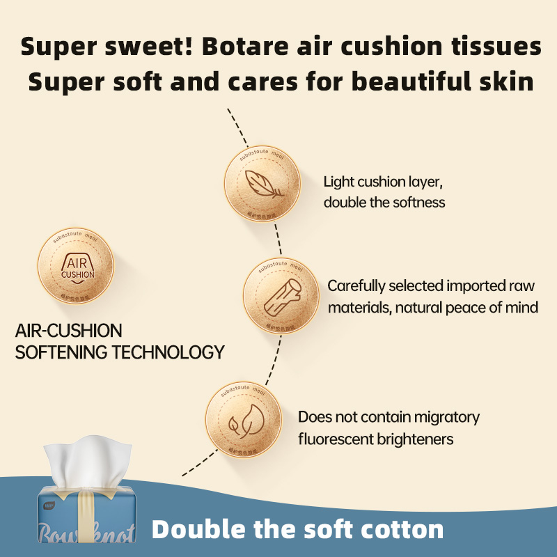 Botare Air-Cushion Deluxe Comfort Thick Tissue Paper 4-Ply (400 Sheets ...