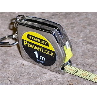 BRANDED 39-055 STANLEY 1m Powerlock KeyCHAIN MEASURING Tape/TALI UKUR ...