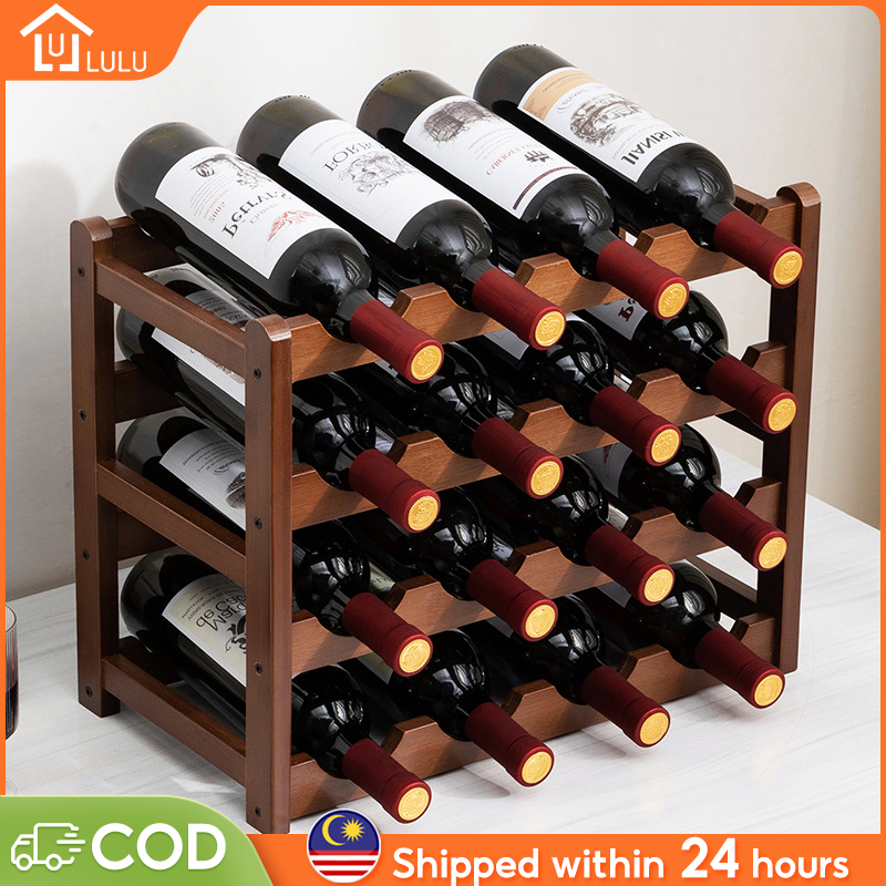 Bamboo Wine Rack Wine Storage Racks Small Modern simple red wine ...