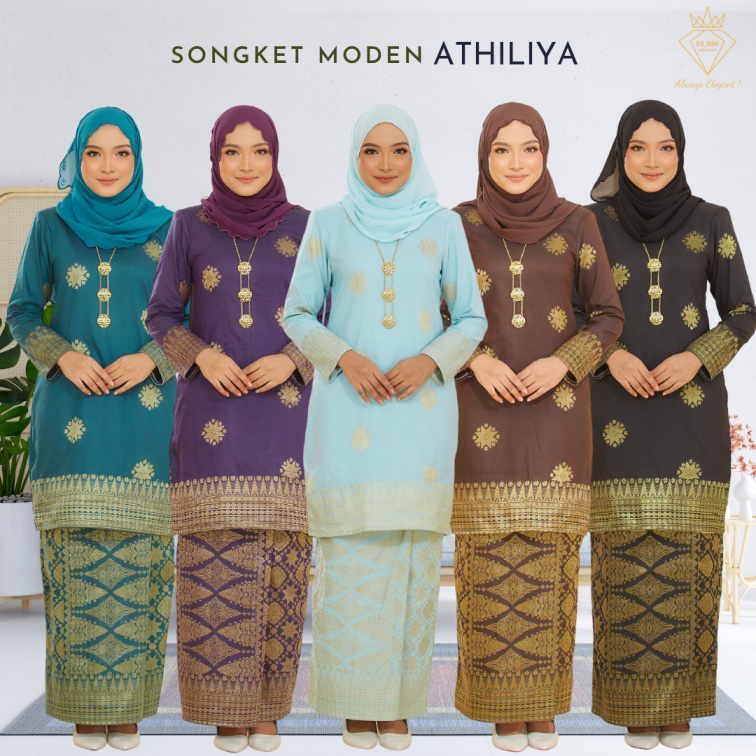 Baju Raya 2025 Viral Kurung Moden Songket Tenun Asli Cotton Bunga Tabur ...