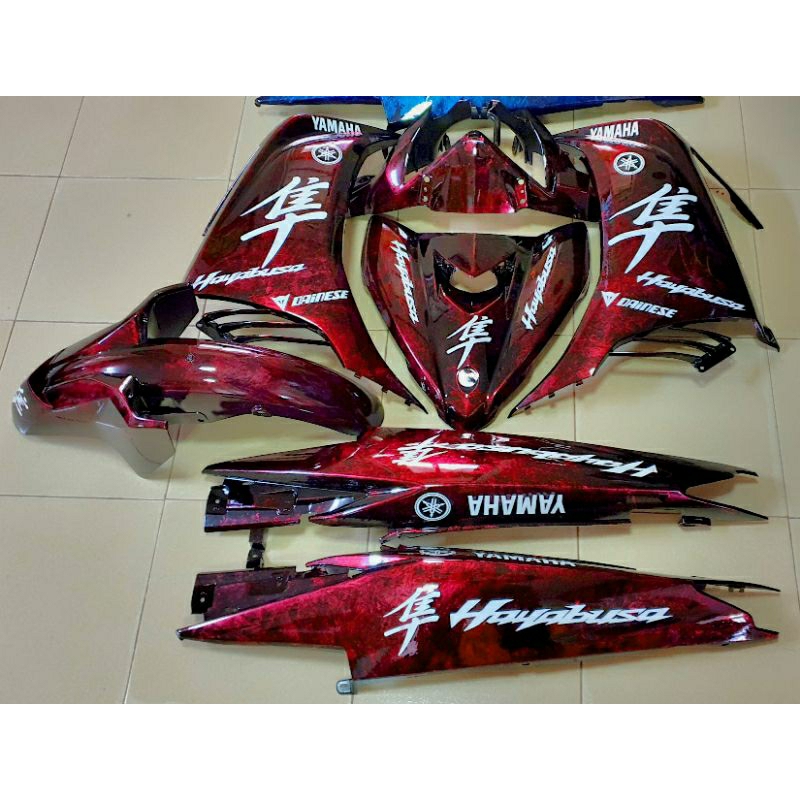 COVERSET LC135 V2/V3/V4/V5/V6/V7 HAYABUSA AIRBRUSH RED | Shopee Malaysia