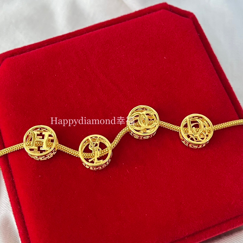 916 gold round 3D charm/ 916黄金潘多拉 3D charm/ 916 Emas charm | Shopee ...