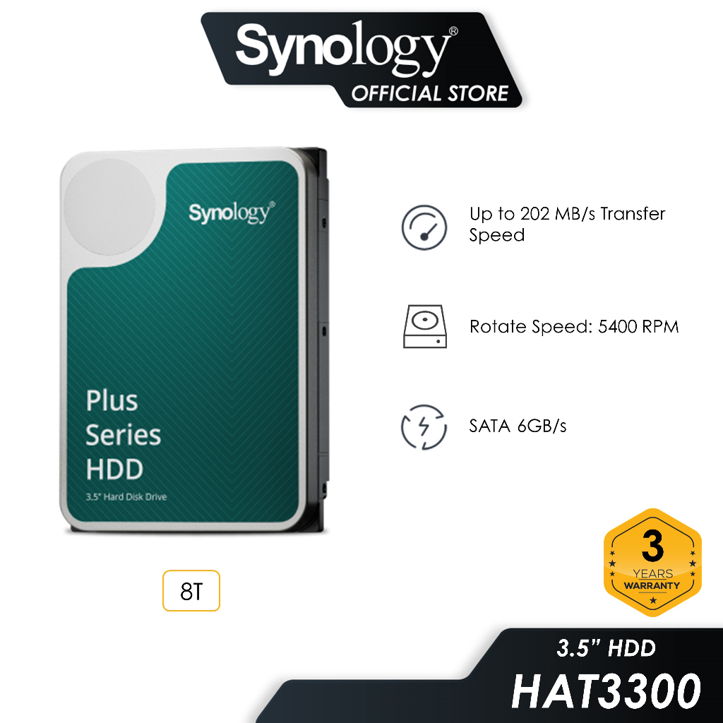 Synology PLUS NAS Internal Hard Drive HAT3310/ HAT3300 SATA III 3.5'' Sata HDD Hard Drive NAS ...