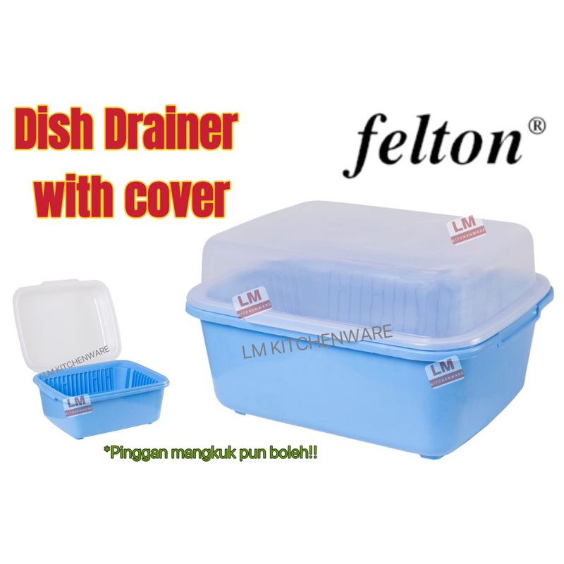 DISH DRAINER WITH COVER / RAK PINGGAN MANGKUK BERTUTUP / DISH RACK ...