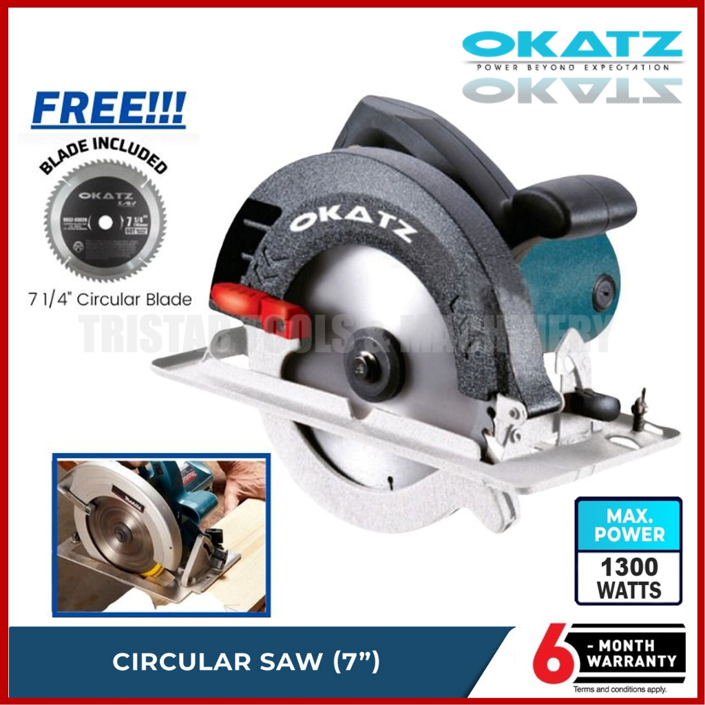 OKATZ 7" PREMIUM CIRCULAR SAW CS7V 7-INCH CIRCULAR SAW (1300 WATT ...