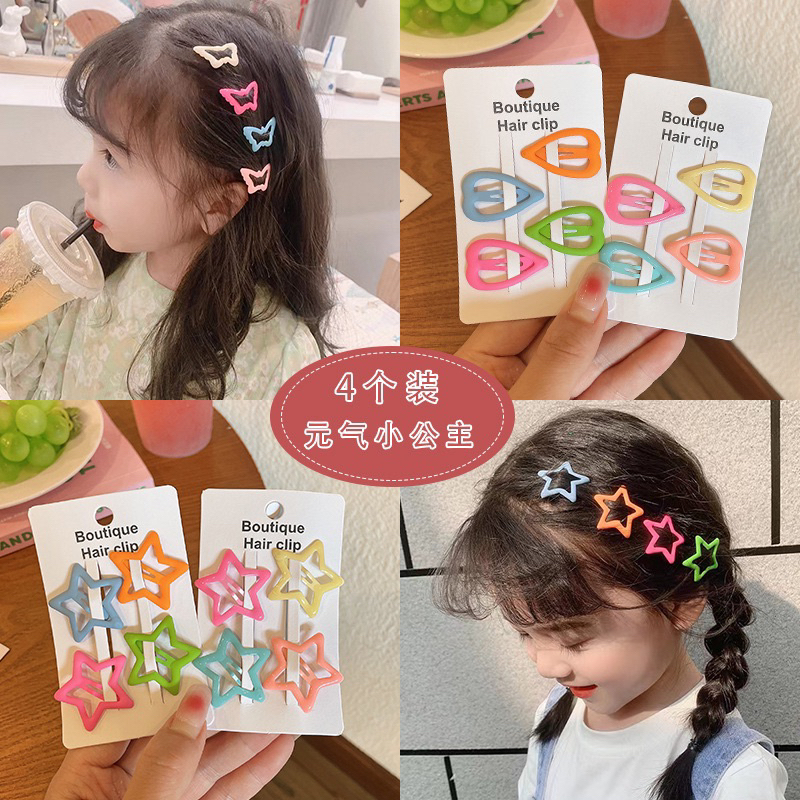 Colourful Hair Pin Tiktak Pin Rambut Kids Hair Pins Hair Accessories ...