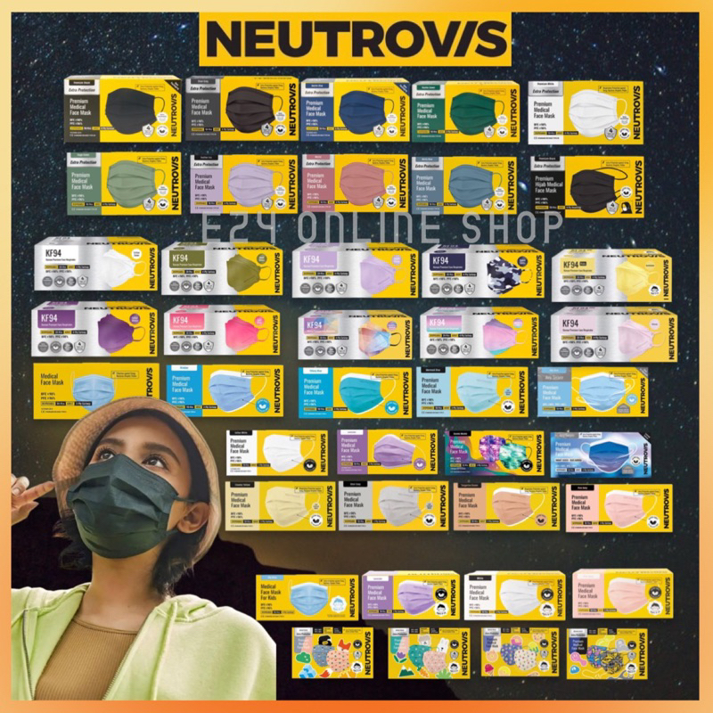 Neutrovis Premium Medical Face Mask 50pcs Purple Pink Yellow Orange ...