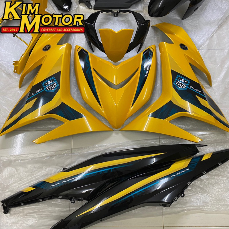 COVERSET Y15 V1 V2 ORIGINAL VELOZI YELLOW BLACK KUNING HITAM 2023 ...